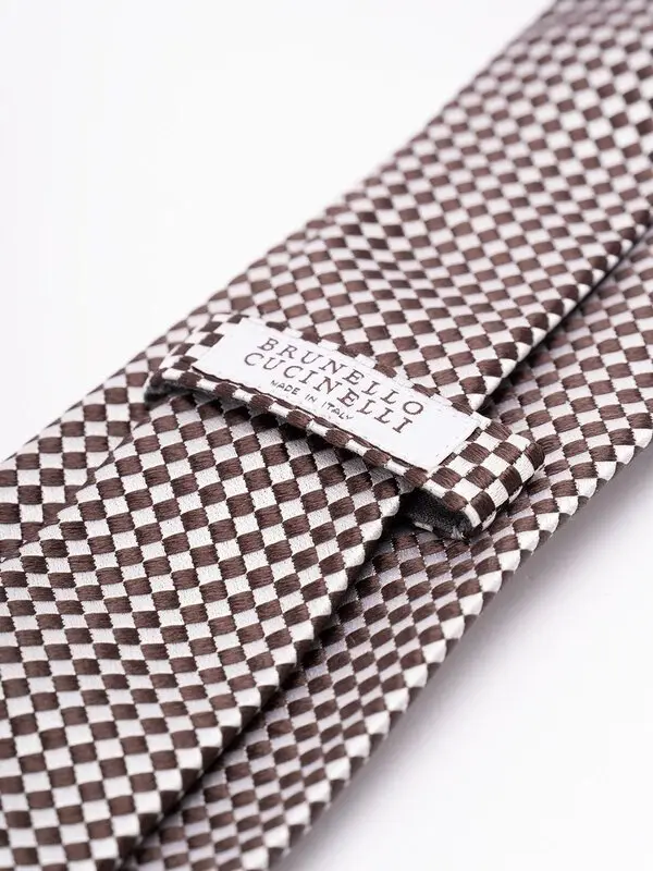 Brunello Cucinelli Houndstooth-pattern Tie