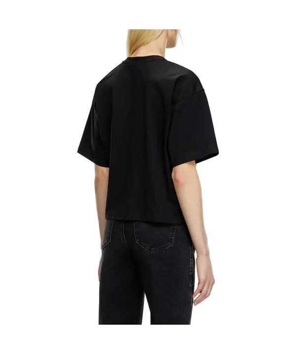 DIESEL® Boxy T-shirt With Oval D-logo