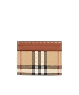 Burberry Vintage Checked Open Top Card Holder - Nude
