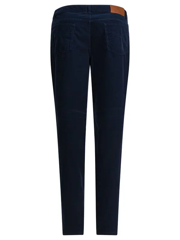Brunello Cucinelli Logo Patch Corduroy Pants