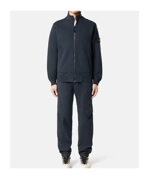 Stone Island Compass Patch Zip Up Sweatshirt