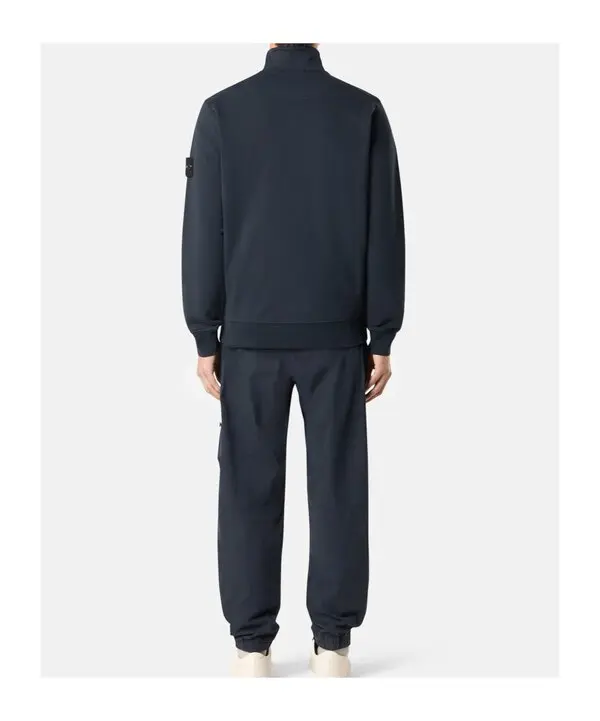 Stone Island Compass Patch Zip Up Sweatshirt