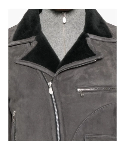 Brunello Cucinelli Suede Biker Jacket