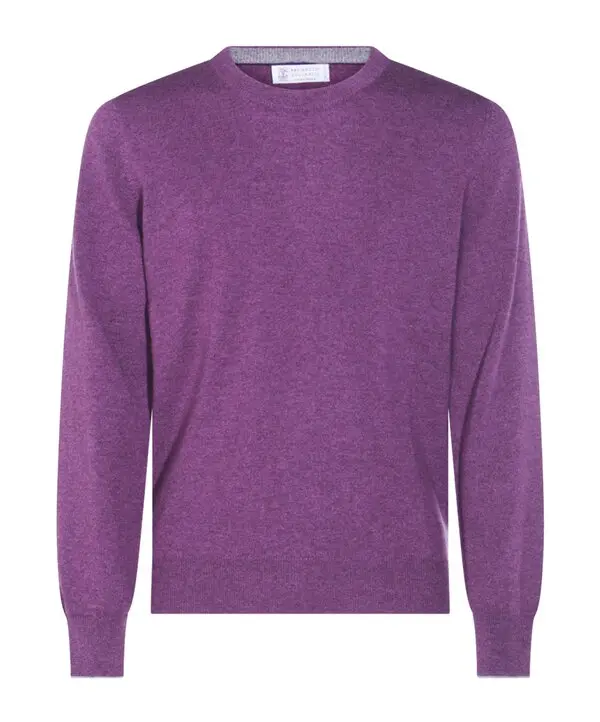 Brunello Cucinelli Crewneck Knitted Sweater - Purple