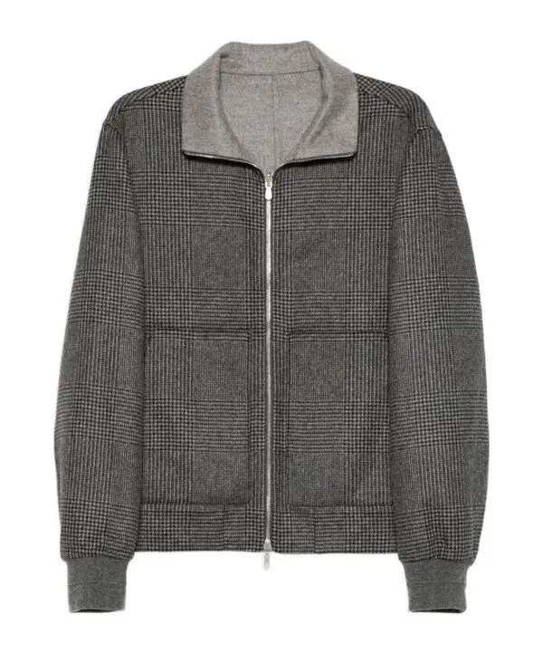 Brunello Cucinelli Reversible Bomber Jacket - Grey