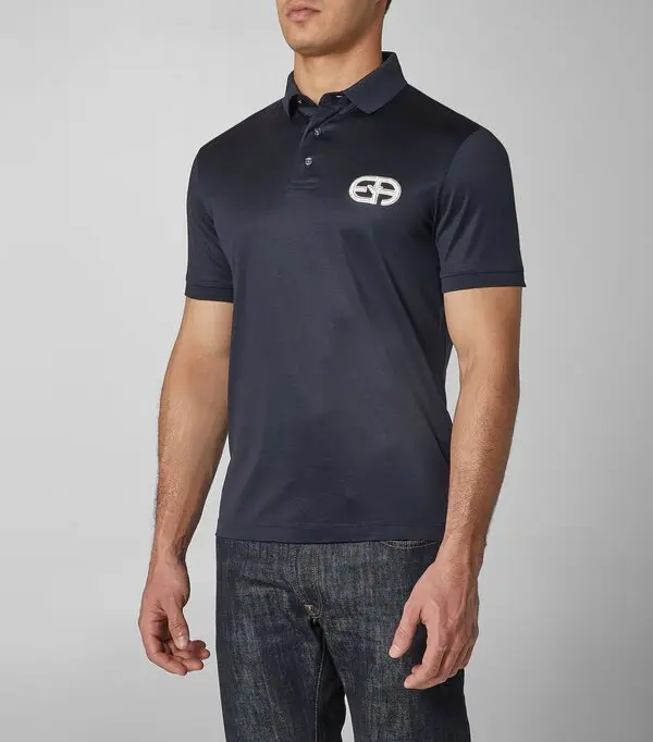 Emporio Armani Logo Patch Short-sleeved Polo Shirt