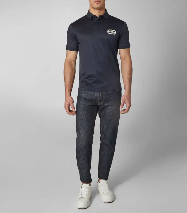 Emporio Armani Logo Patch Short-sleeved Polo Shirt