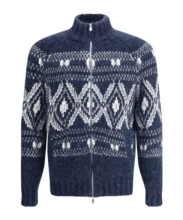 Brunello Cucinelli High Neck Zip-up Cardigan