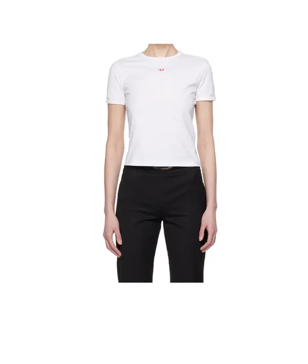 DIESEL® Embroidered D Patch T-shirt - White