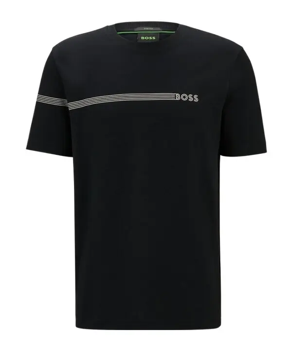 Hugo Boss Logo Detailed Crewneck T-shirt - Black