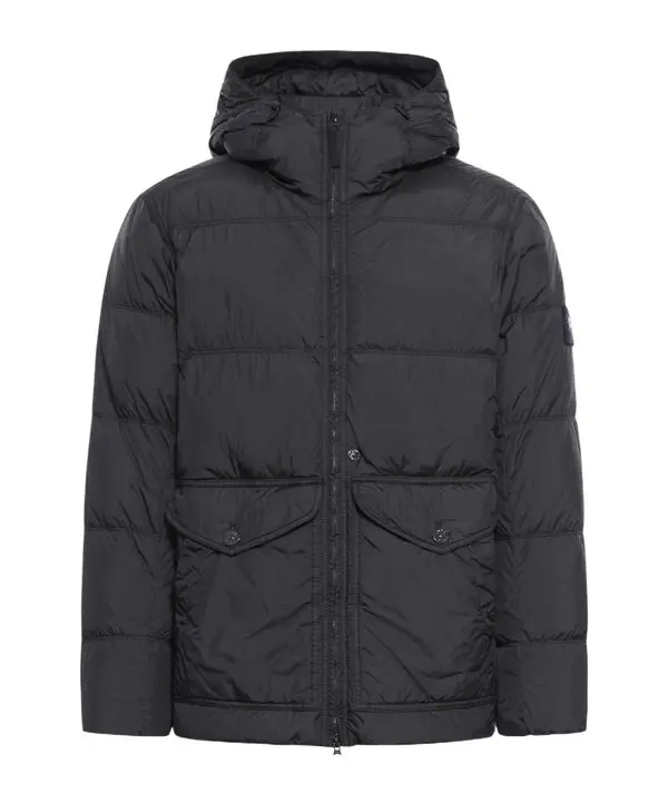 Stone Island Hooded Puffer Jacket - Black