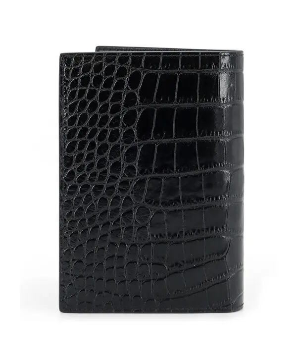 TOM FORD Logo Embossed Exotic Line Passport Holder