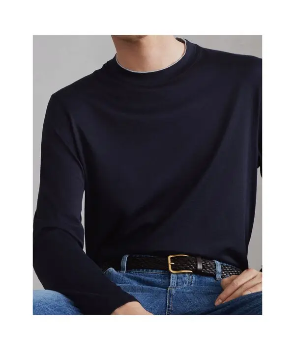 Brunello Cucinelli Contrasting-trim Long-sleeved T-shirt
