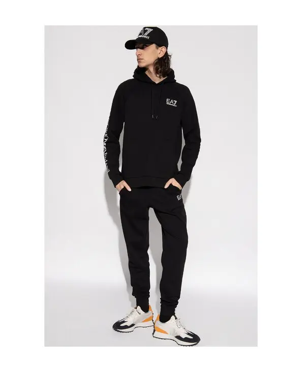 EA7 Logo-printed Drawstring Hoodie