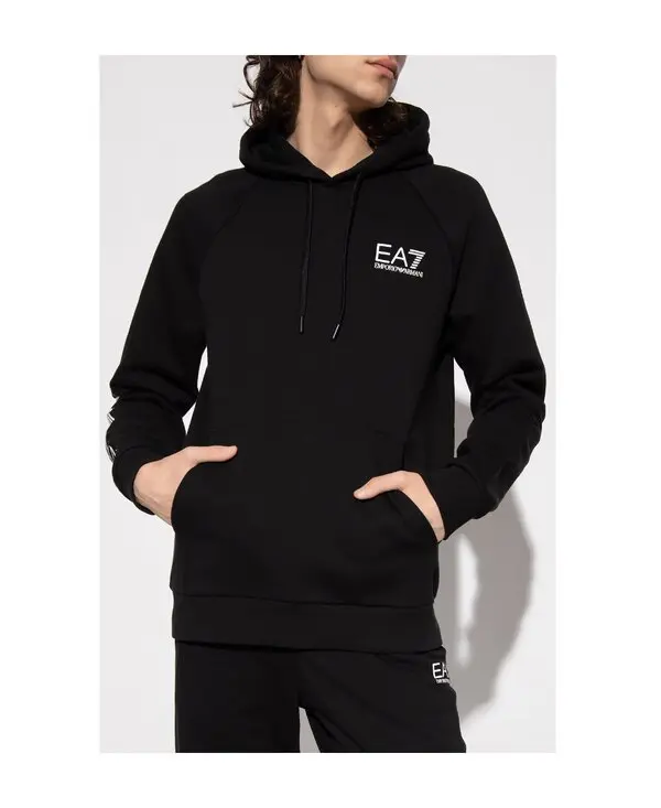 EA7 Logo-printed Drawstring Hoodie