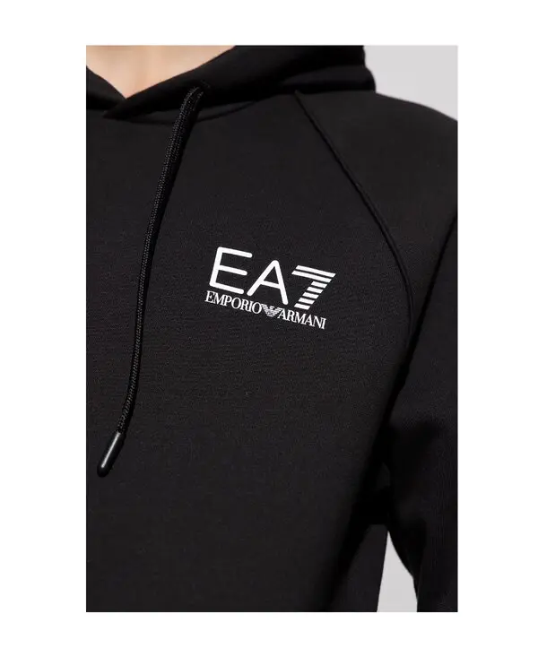 EA7 Logo-printed Drawstring Hoodie