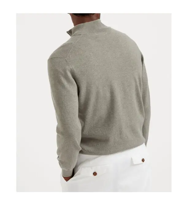 Brunello Cucinelli Quarter Zip Polo" Knit Shirt - No