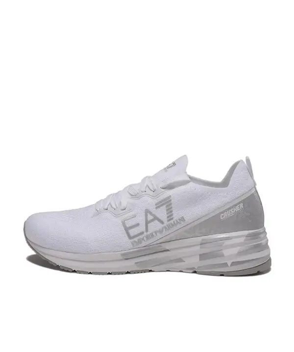 EA7 Logo-print Low-top Sneakers - Gray