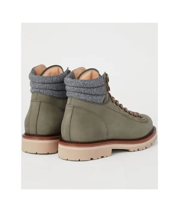 Brunello Cucinelli Round Toe Lace-up Boots