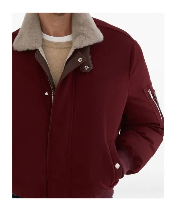 Brunello Cucinelli Sherpa-collar Bomber Jacket
