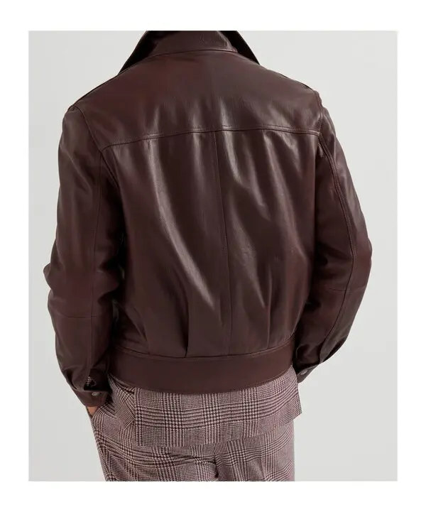 Brunello Cucinelli Collared Biker Jacket