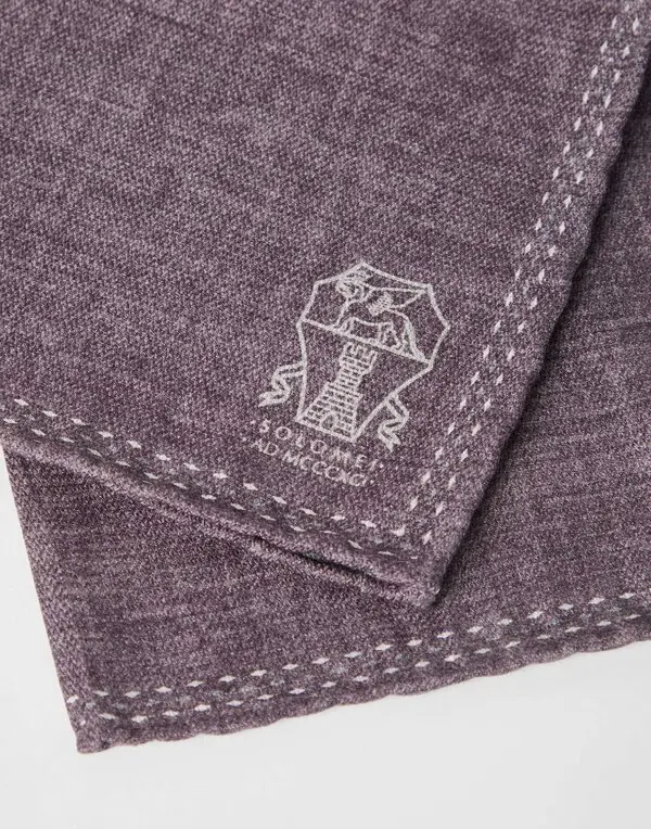 Brunello Cucinelli Mélange Square Scarf - Blueberry