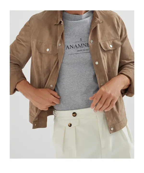 Brunello Cucinelli Logo Printed Crewneck T-shirt