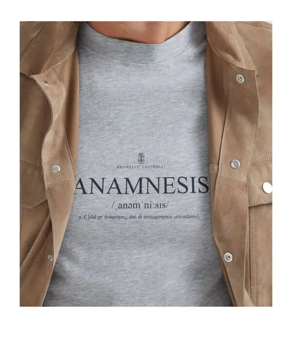 Brunello Cucinelli Logo Printed Crewneck T-shirt