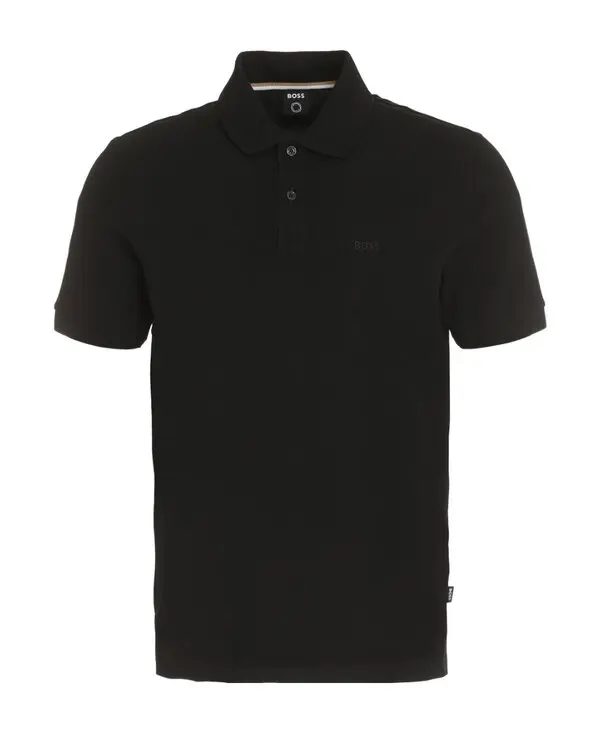 Hugo Boss Pallas Embroidered Straight Hem Polo Shirt - Black