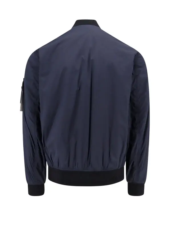 Stone Island Logo Patch Zip-up Bomber Jacket