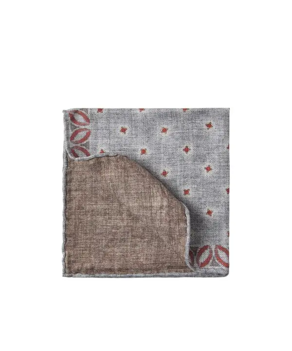 Brunello Cucinelli Patterned Pocket Square - Grey