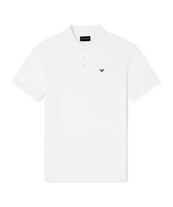 Emporio Armani Logo-embroidered Polo Shirt - White