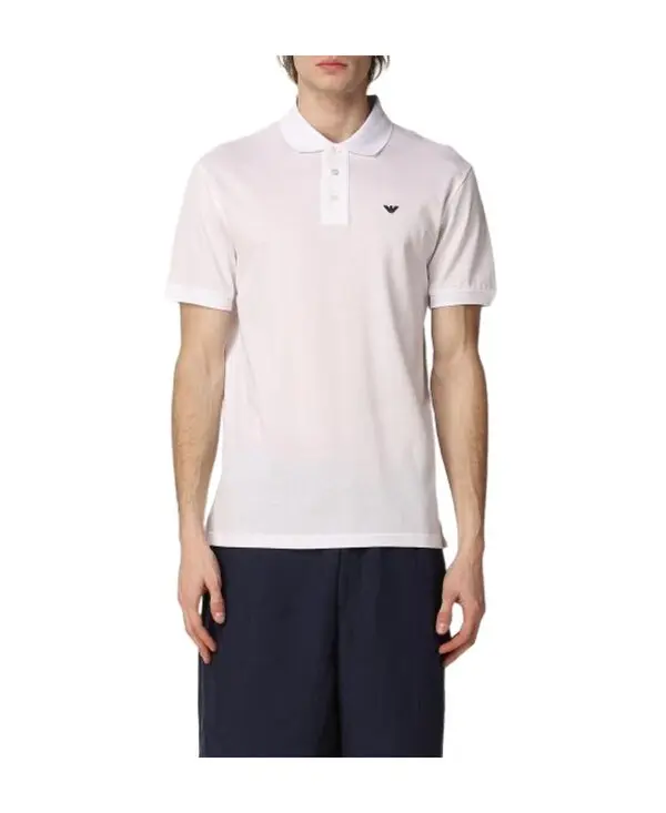 Emporio Armani Logo-embroidered Polo Shirt - White