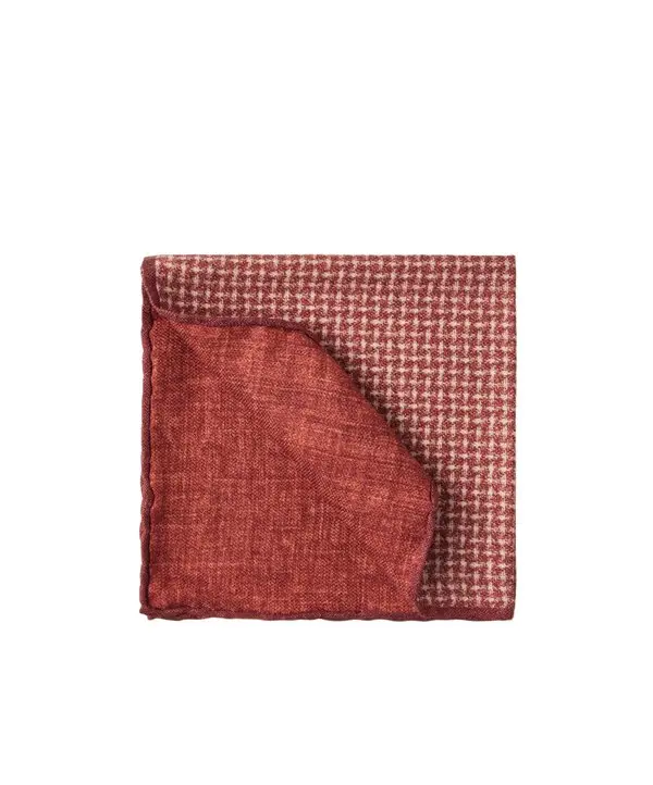Brunello Cucinelli Silk Pocket Square - Orange