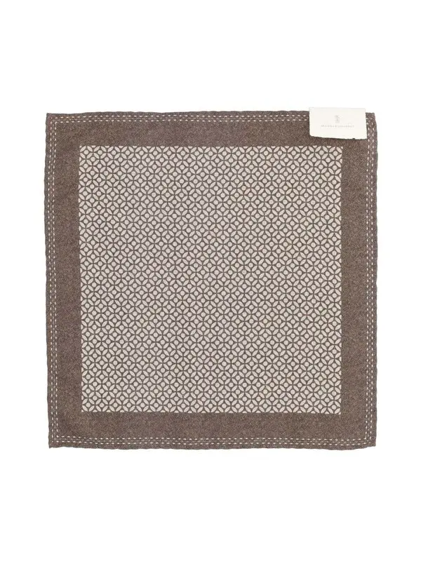Brunello Cucinelli All-over Patterned Scarf - Gray