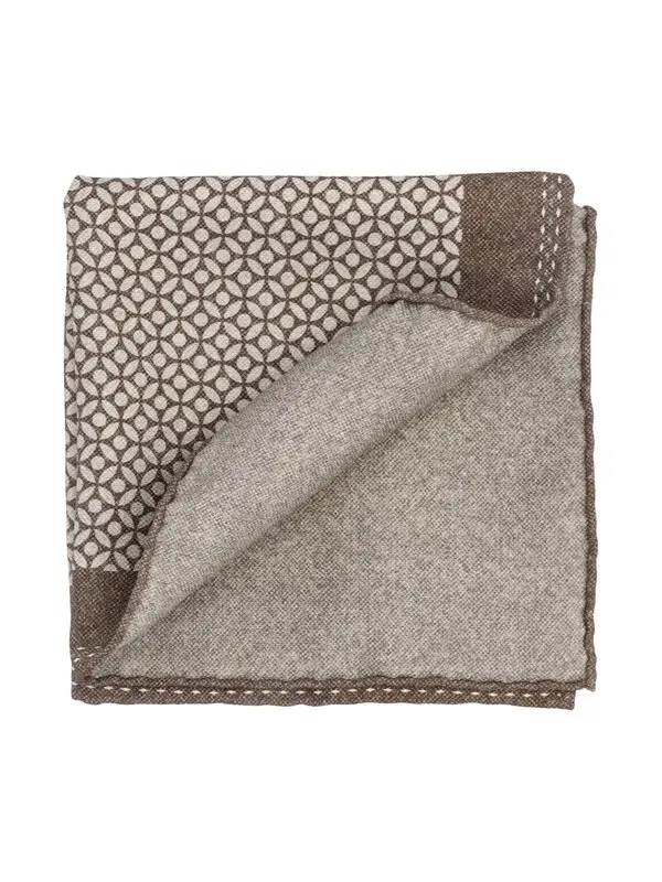 Brunello Cucinelli All-over Patterned Scarf - Gray
