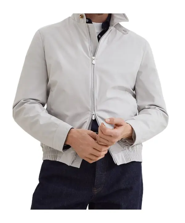 Brunello Cucinelli High Neck Zip-up Bomber Jacket