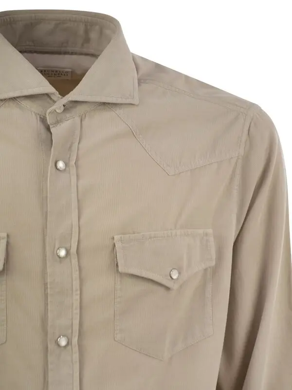 Brunello Cucinelli Leisure Fit Chest Pocket Shirt
