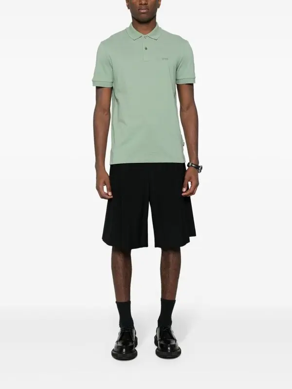 Hugo Boss Logo Embroidered Regular-fit Polo Shirt - Green
