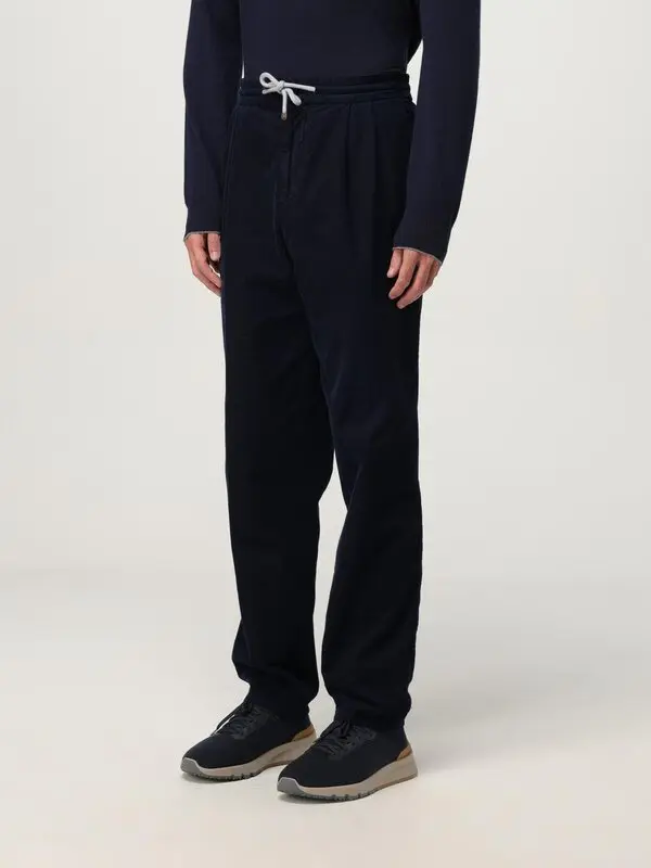 Brunello Cucinelli Garment-dyed Corduroy Trousers - Black
