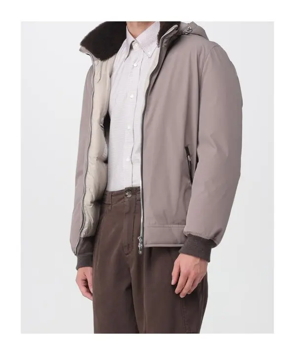 Brunello Cucinelli Shearling Collar Bomber Jacket - Cgz67
