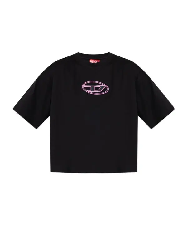 DIESEL® Boxy T-shirt With Iconic Oval D Logo