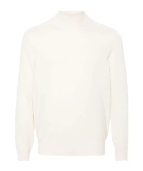 Brunello Cucinelli Turtleneck Knitted Jumper - White