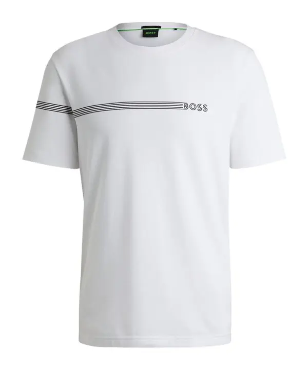 Hugo Boss Logo Printed Crewneck T-shirt - White