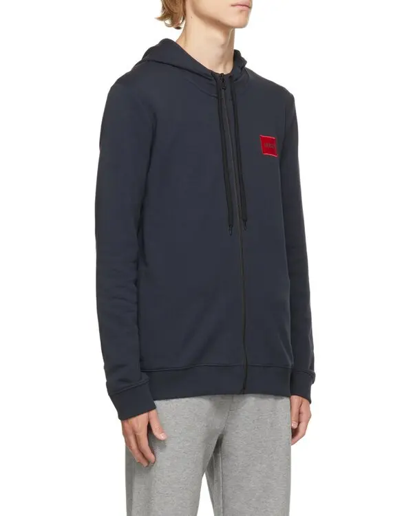 Hugo Boss Zip-up Hoodie With Embroidered Logo
