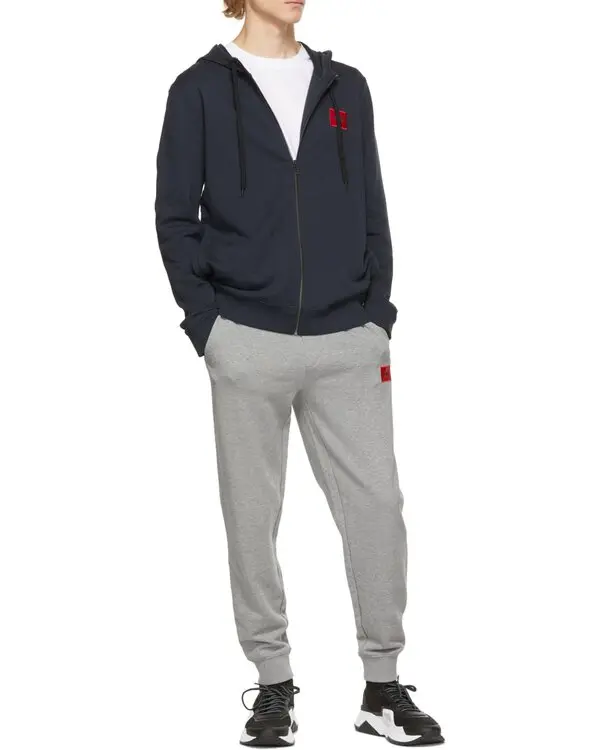 Hugo Boss Zip-up Hoodie With Embroidered Logo
