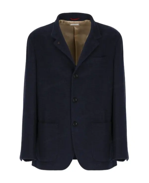 Brunello Cucinelli Long Sleeved Single Breasted Blazer - Black