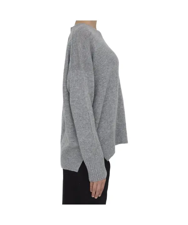 ALLUDE Drop-shoulder Ribbed Cashmere Jumper