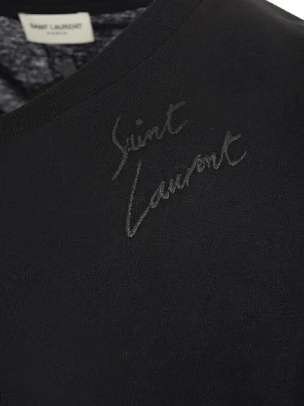 Saint Laurent Signature-print T-shirt