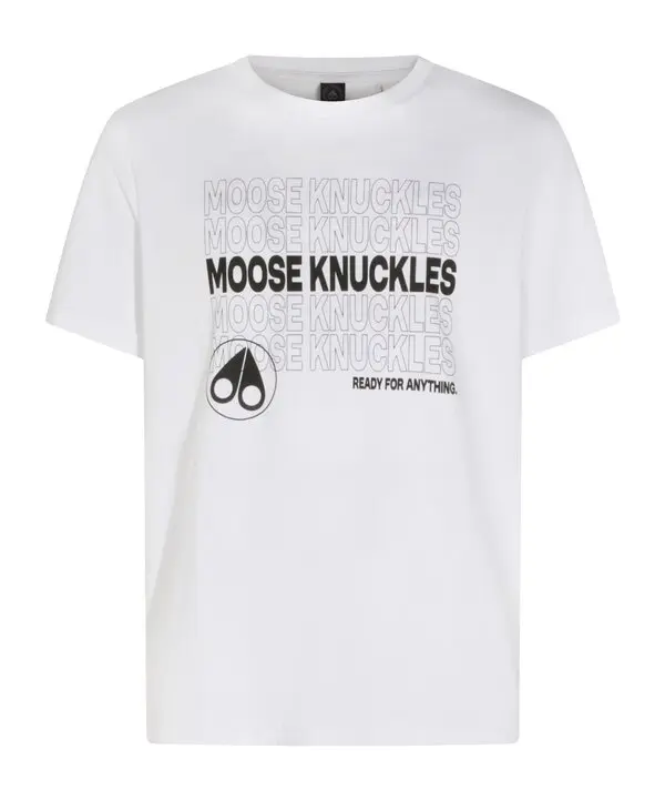 Moose Knuckles Conway Logo Printed Crewneck T-shirt - White